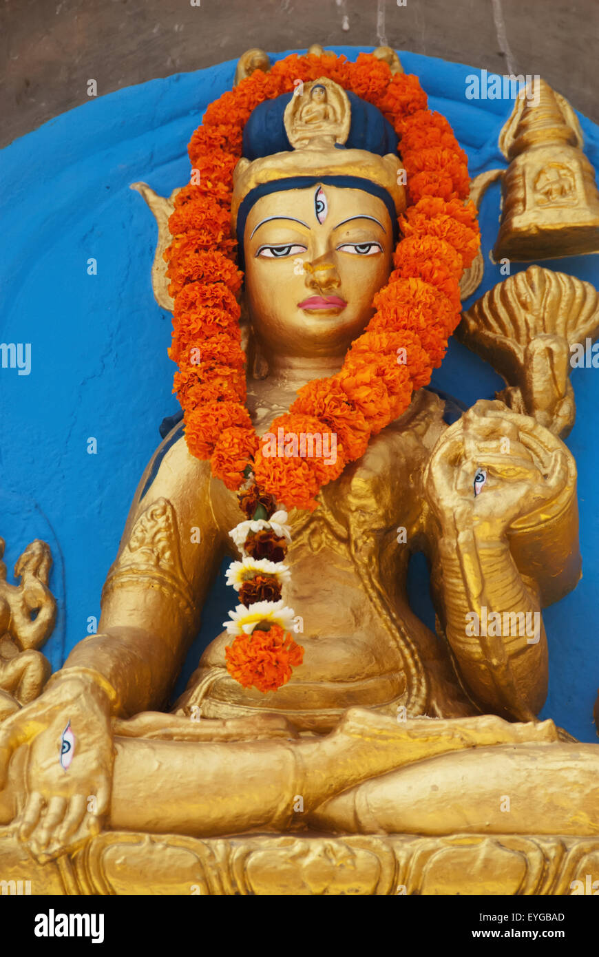 India, Bihar, Statue of White Tara at Mahabodhi Temple; Bodhgaya Stock ...