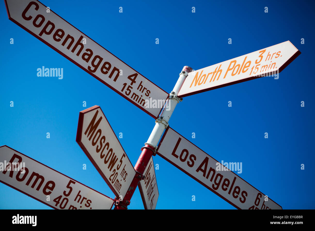 Directional sign greenland hi-res stock photography and images - Alamy