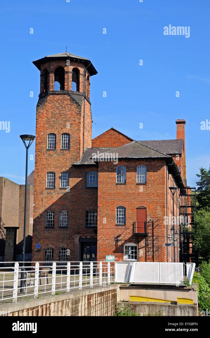 The Silk Mill alongside the River Derwent, Derby, Derbyshire, England ...