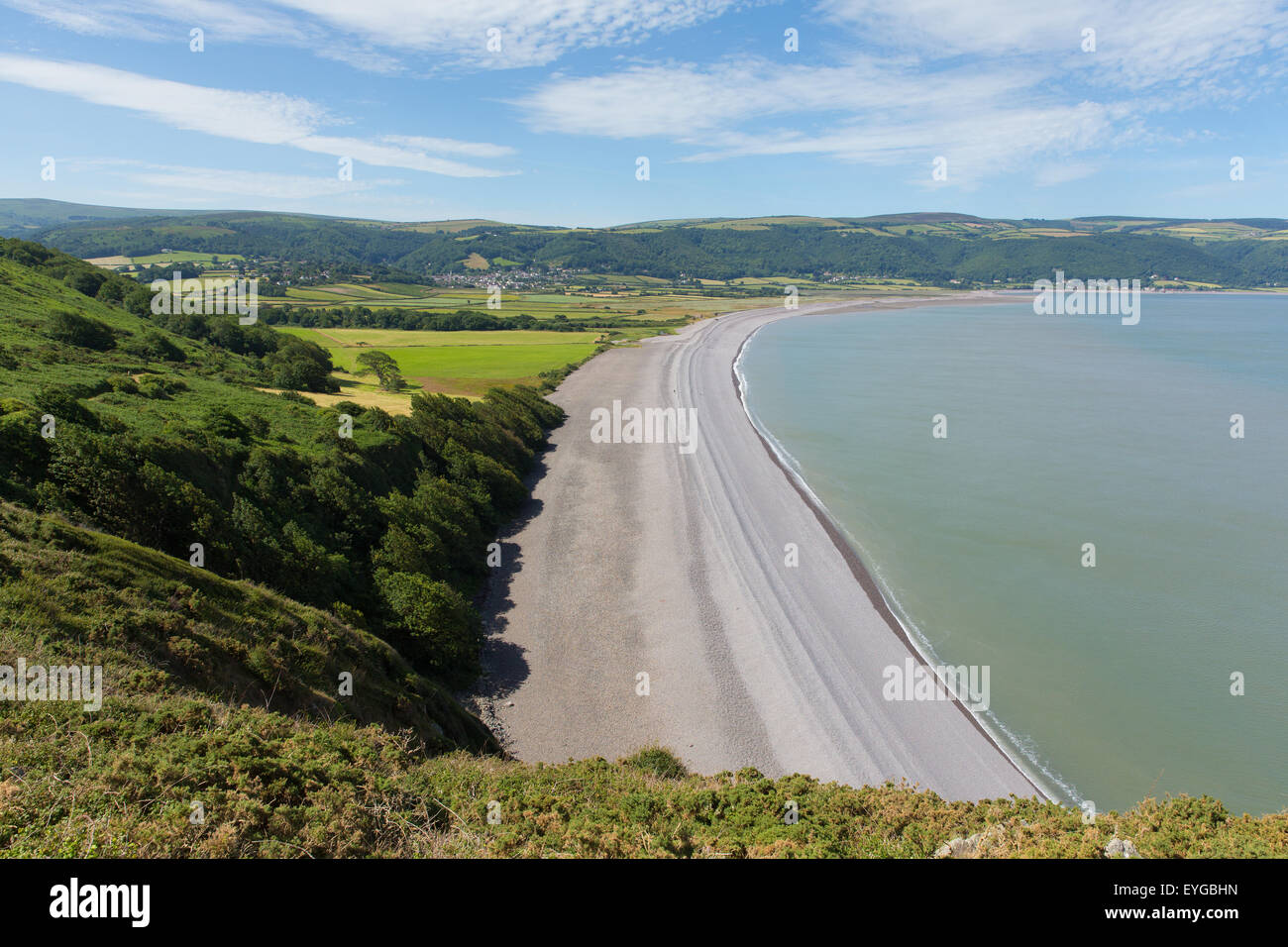 Somerset coast Porlock England near Exmoor and Minehead on the south ...