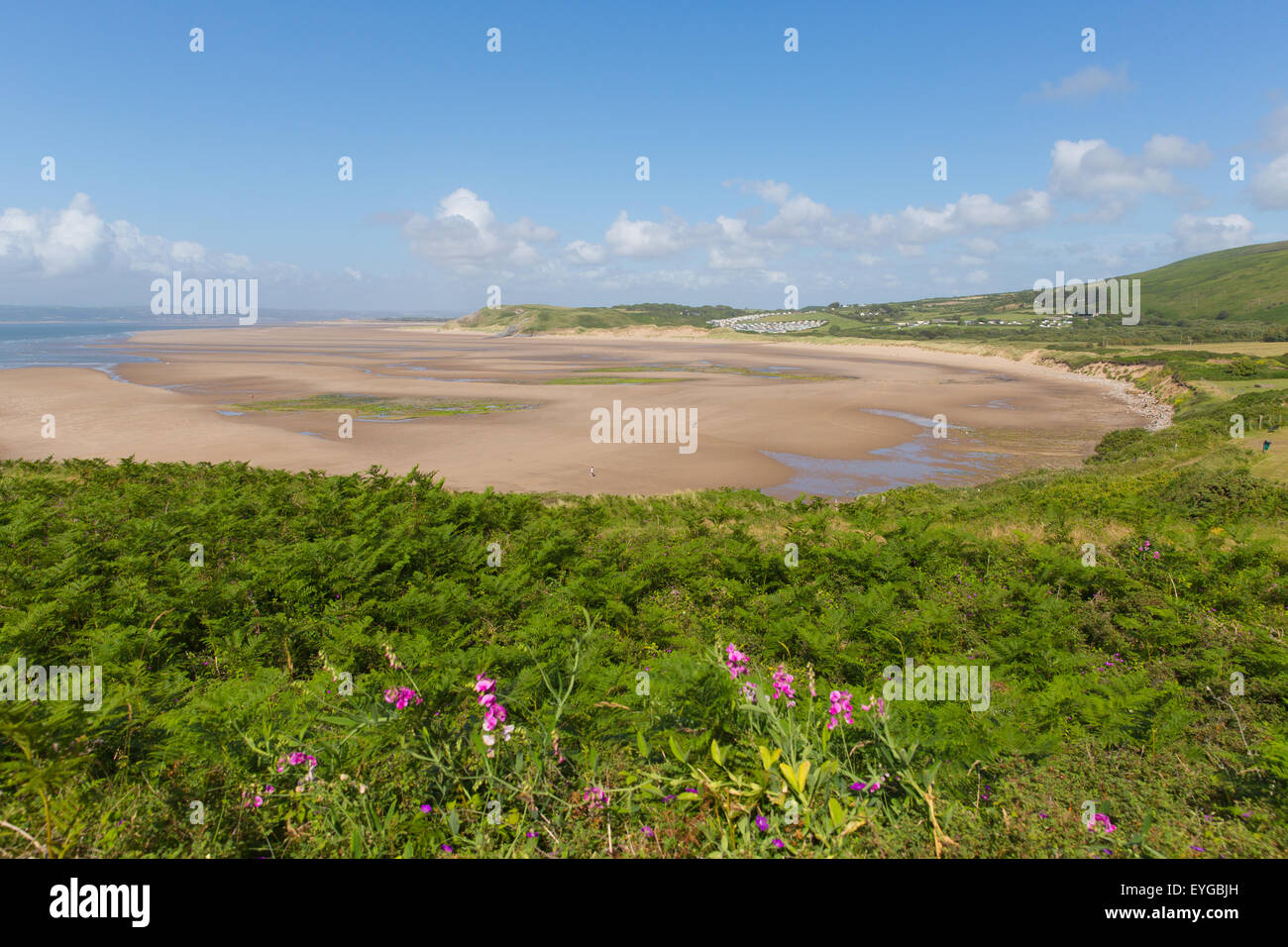 Broughton Bay the Gower peninsula South Wales UK near Rhossili beach in ...