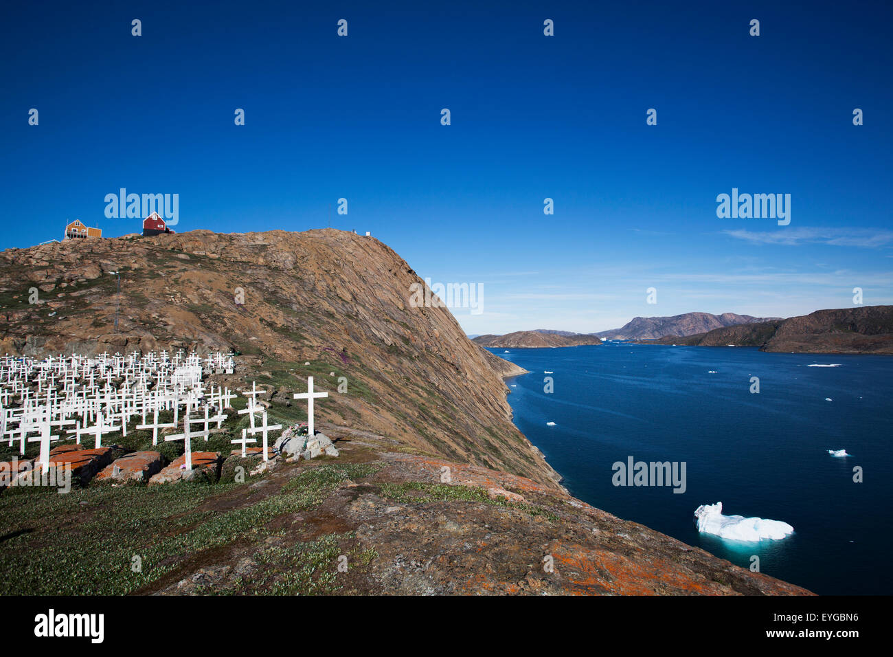 Denmark, Greenland, Traditional cemetery; Upernarvik Stock Photo - Alamy