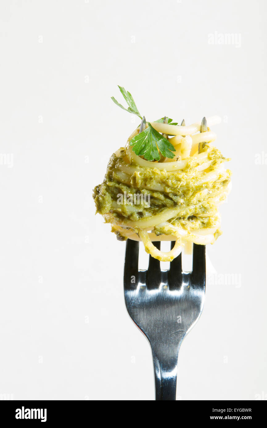 Spaghetti on fork italian food hi-res stock photography and images - Alamy