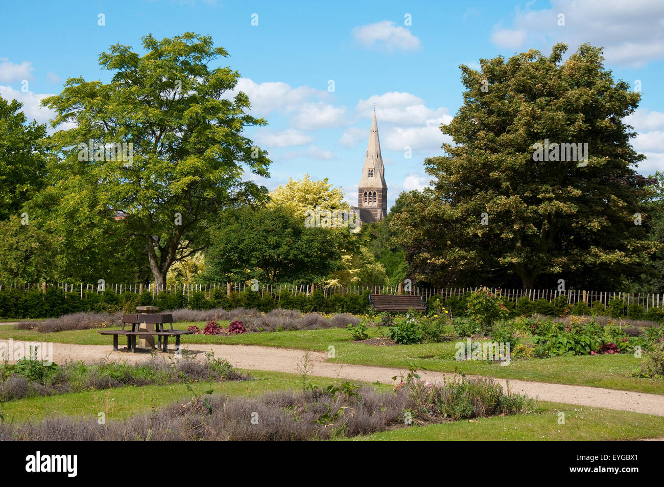 Summer at the Arboretum City Park in Nottingham, Nottinghamshire ...