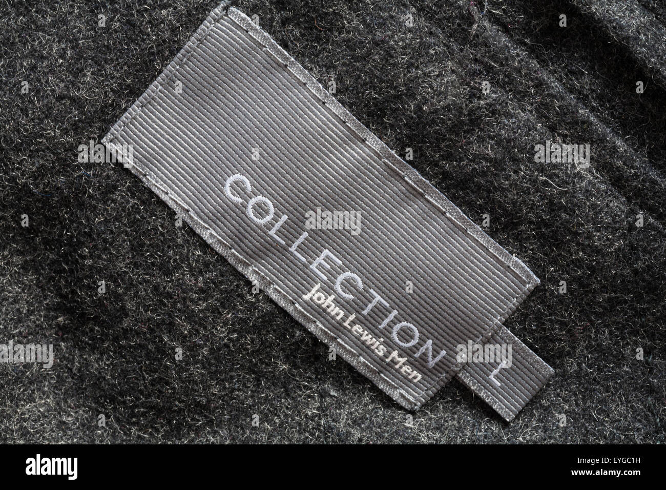 Collection John Lewis Men label in garment Stock Photo - Alamy