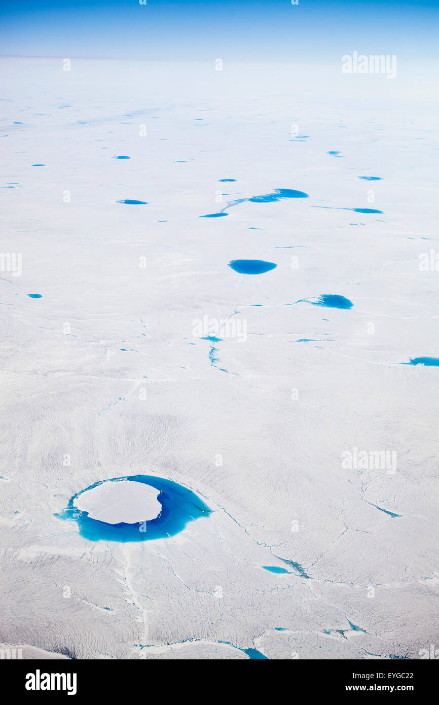 Denmark, Aerial view of icecap; Greenland Stock Photo - Alamy