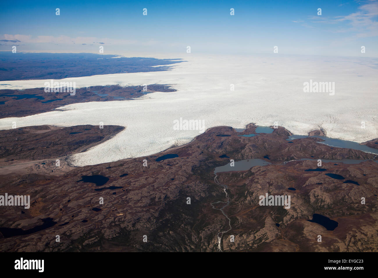 Denmark, Aerial view of icecap; Greenland Stock Photo - Alamy