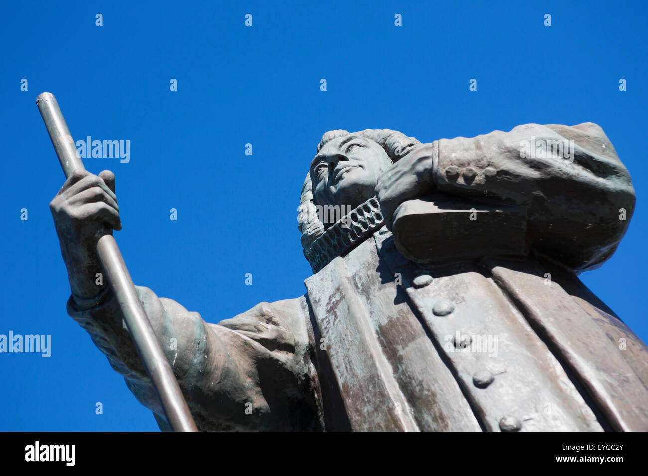 Greenland, Statue of Hans Egede (founder of Nuuk); Nuuk Stock Photo - Alamy