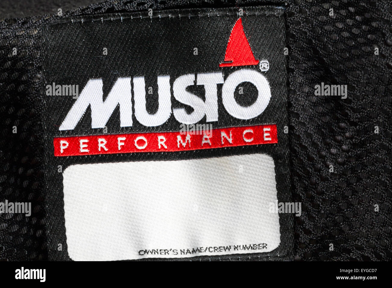 Musto performance label hi-res stock photography and images - Alamy