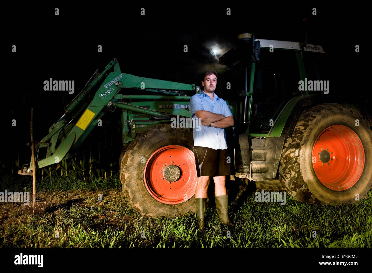 Italy, Cuggiono, Andrea Tenconi farmer Stock Photo - Alamy