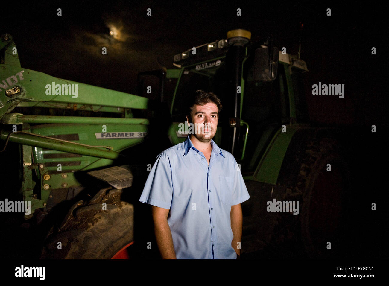 Italy, Cuggiono, Andrea Tenconi farmer Stock Photo - Alamy