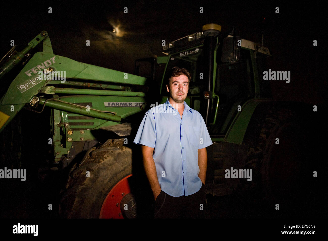 Italy, Cuggiono, Andrea Tenconi farmer Stock Photo - Alamy