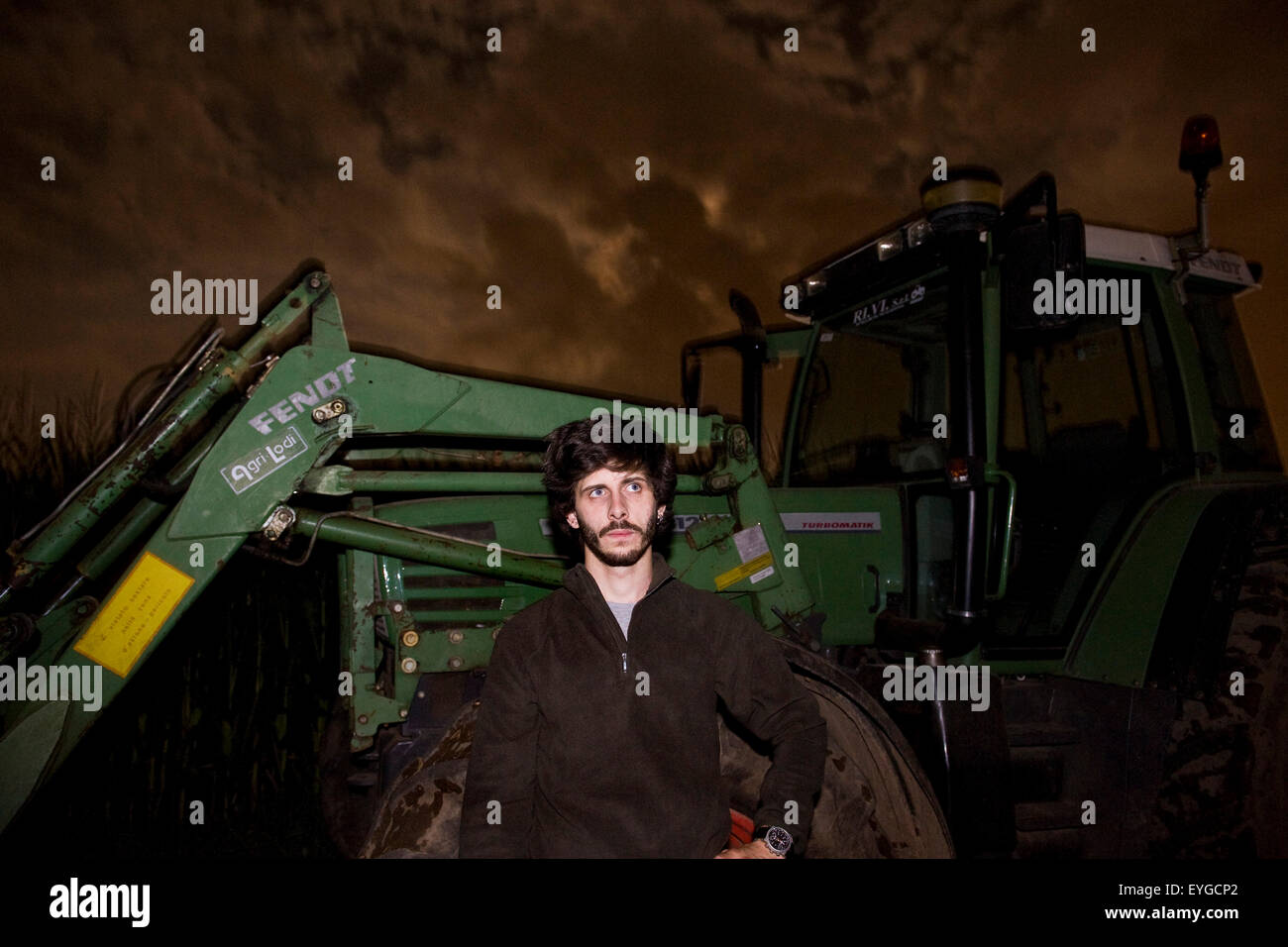 Italy, Cuggiono, Andrea Tenconi farmer Stock Photo - Alamy