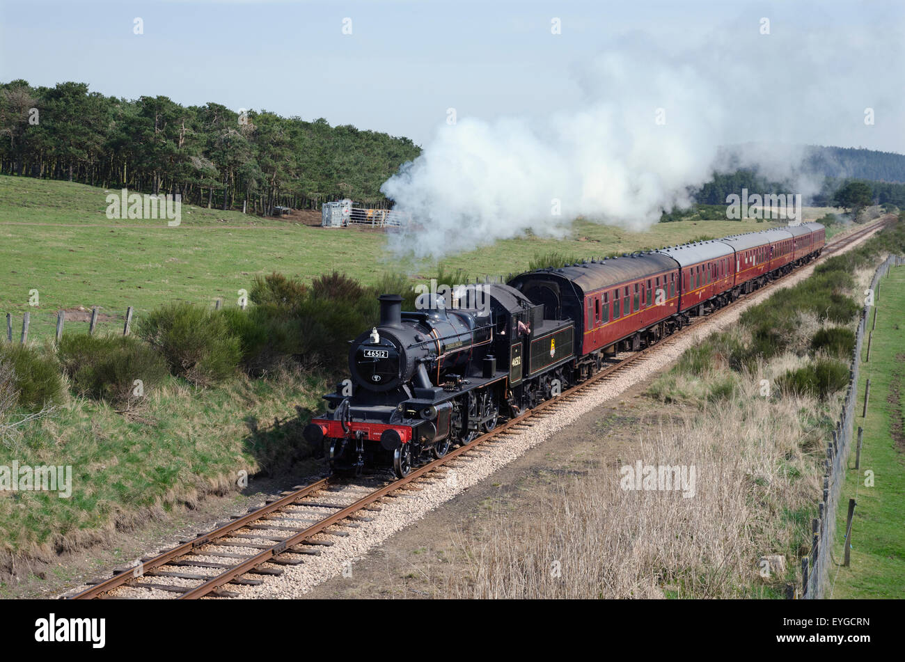 LMS Ivatt class 2 2-6-0 46512 steam locomotive strathspey railway ...