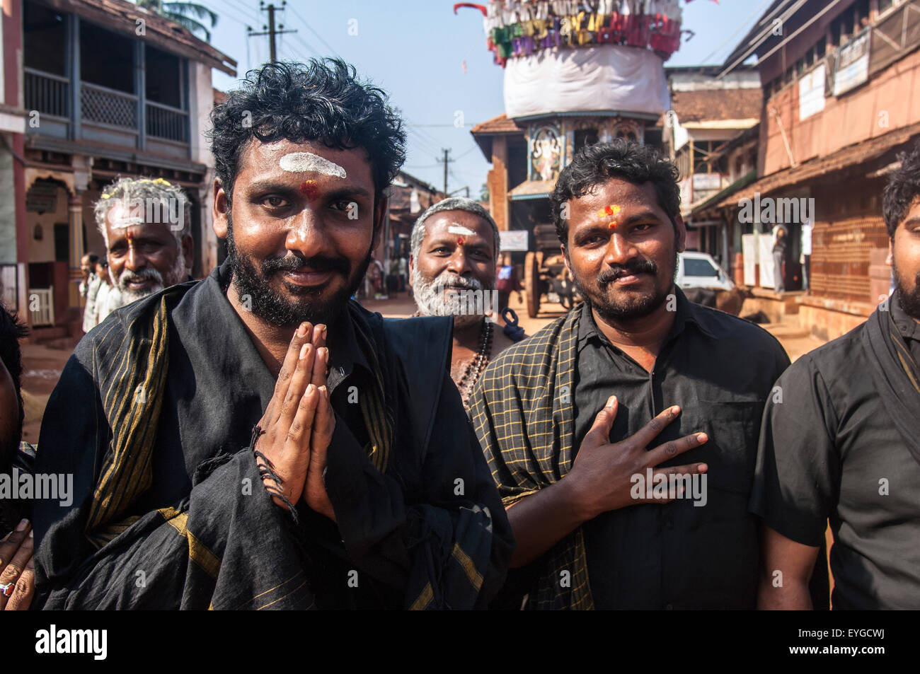 India, Karnataka, Group Of Pilgrims At Street; Gokarna Stock Photo - Alamy