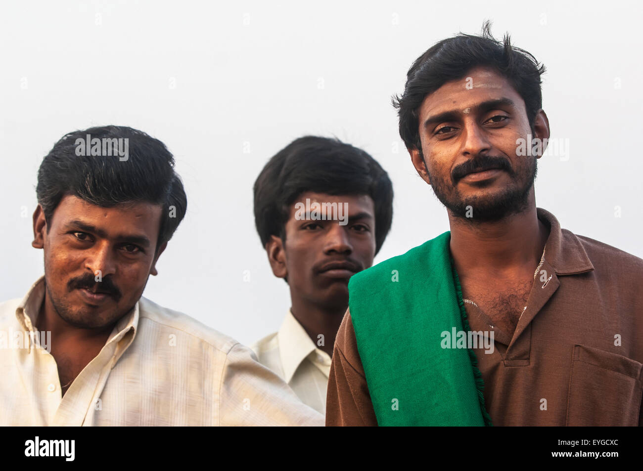 India, Karnataka, Group Portrait Of Three Men; Gokarna Stock Photo - Alamy