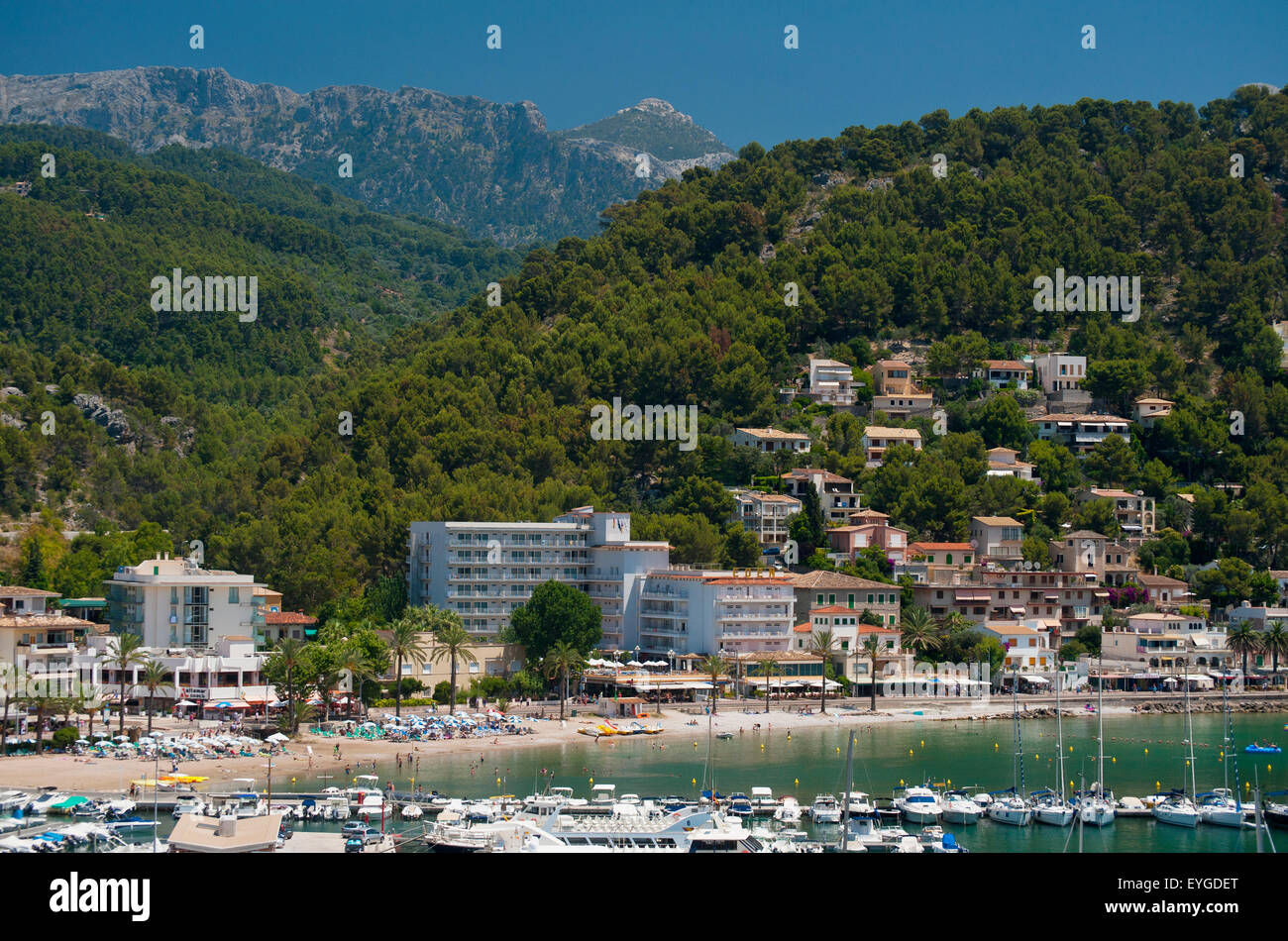 Spain, Beach of Port Soller; Majorca Stock Photo - Alamy