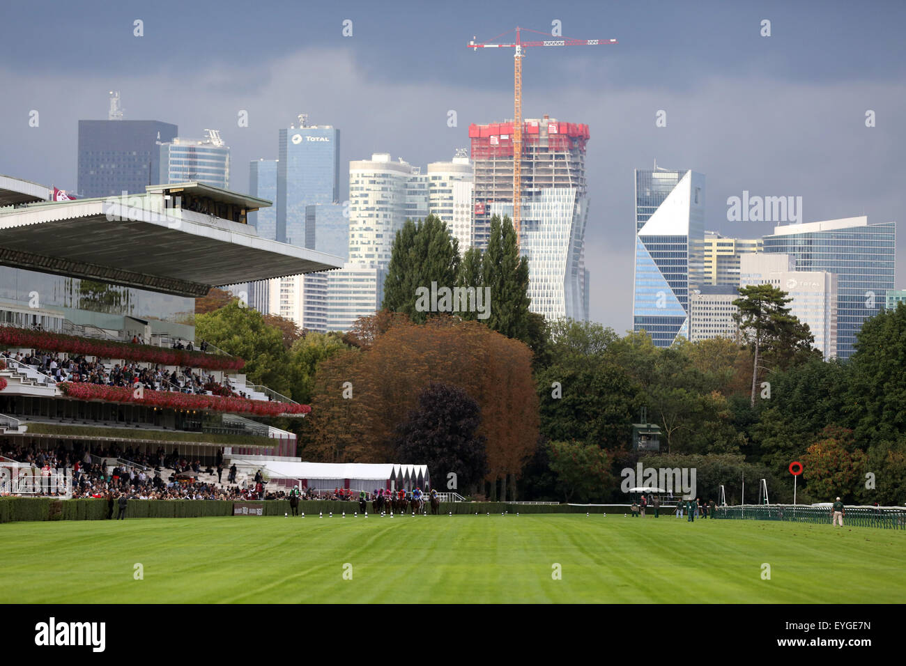 Paris, France, home stretch of the racecourse Longchamp Stock Photo - Alamy