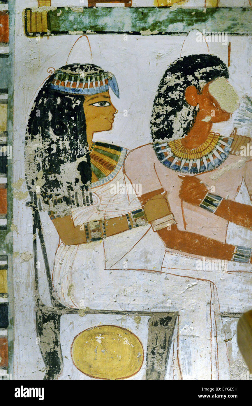 Luxor, Egypt, tomb of Menna or Menena (TT69) in the Nobles Tombs ...