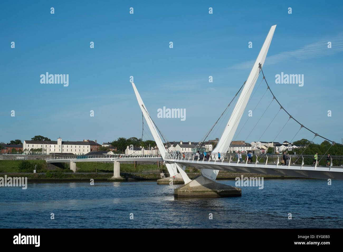 The Peace Bridge Derry Londonderry Northern Ireland Stock Photo - Alamy