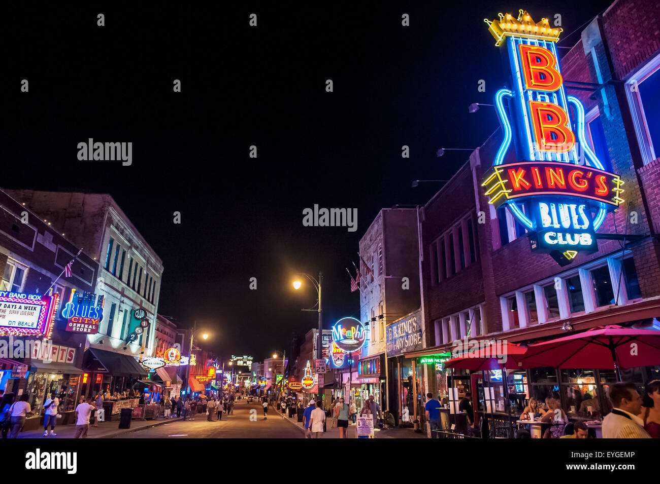 USA, Tennessee, Beale Street at night; Memphis Stock Photo - Alamy