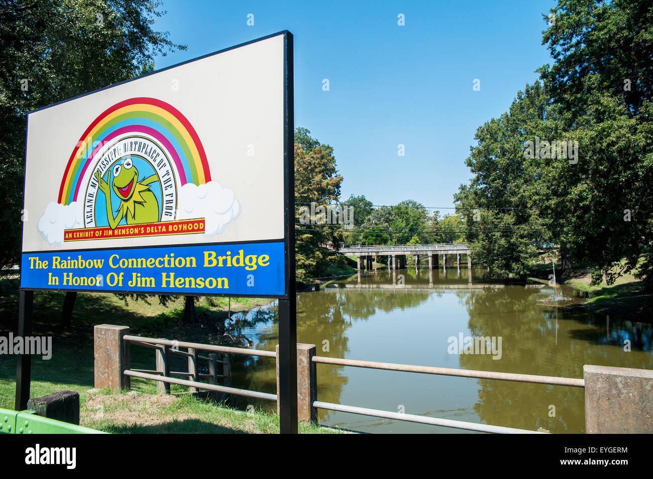 USA, Mississippi, The Rainbow Connection Bridge in Honor of Jim Henson ...