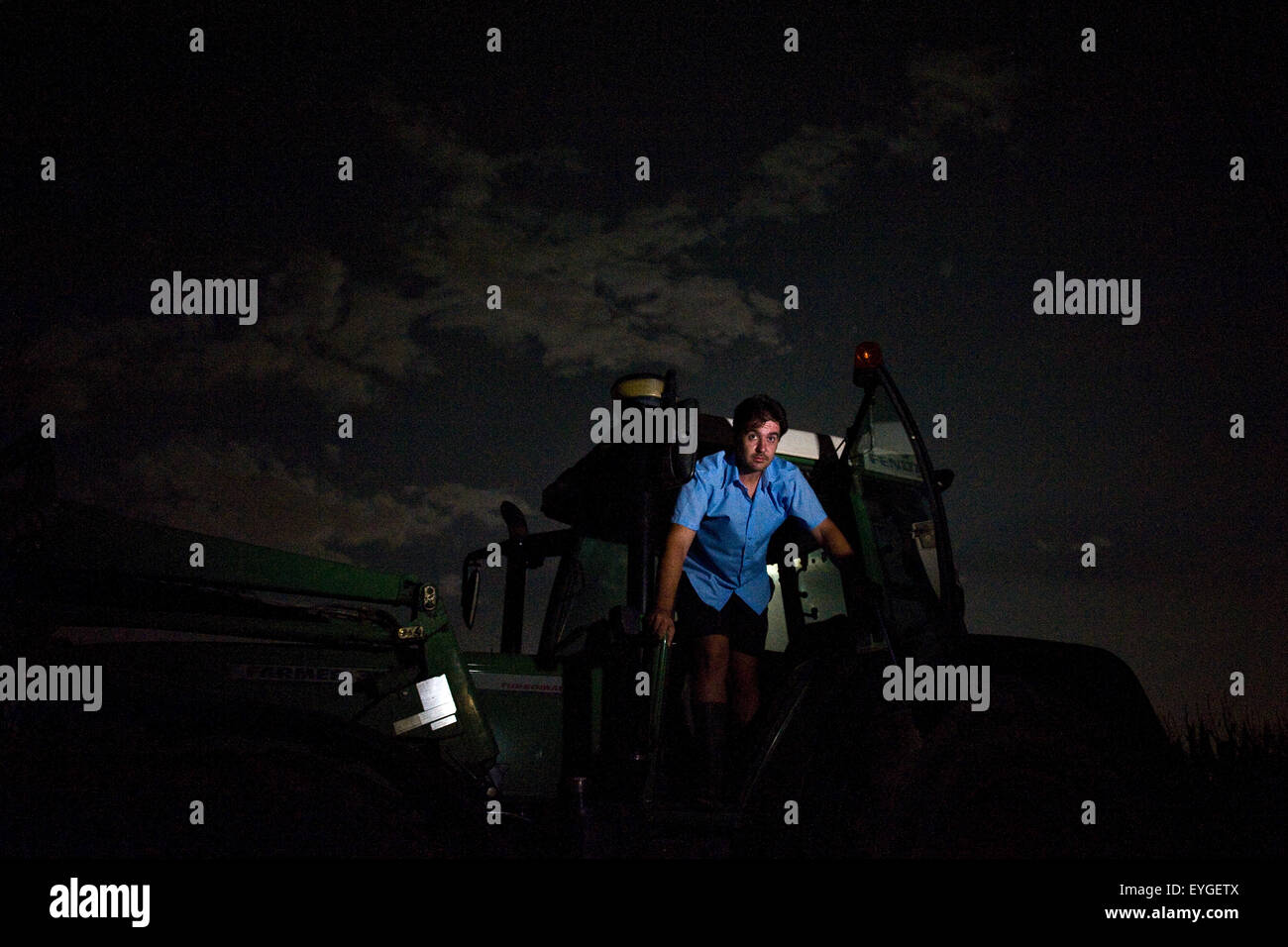 Italy, Cuggiono, Andrea Tenconi farmer Stock Photo - Alamy
