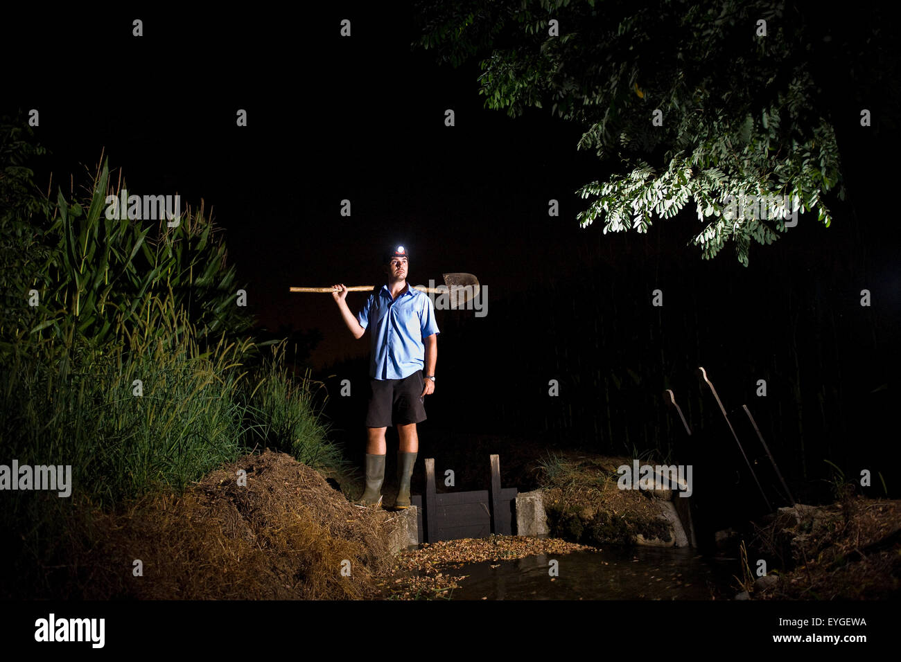 Italy, Cuggiono, Andrea Tenconi farmer Stock Photo - Alamy