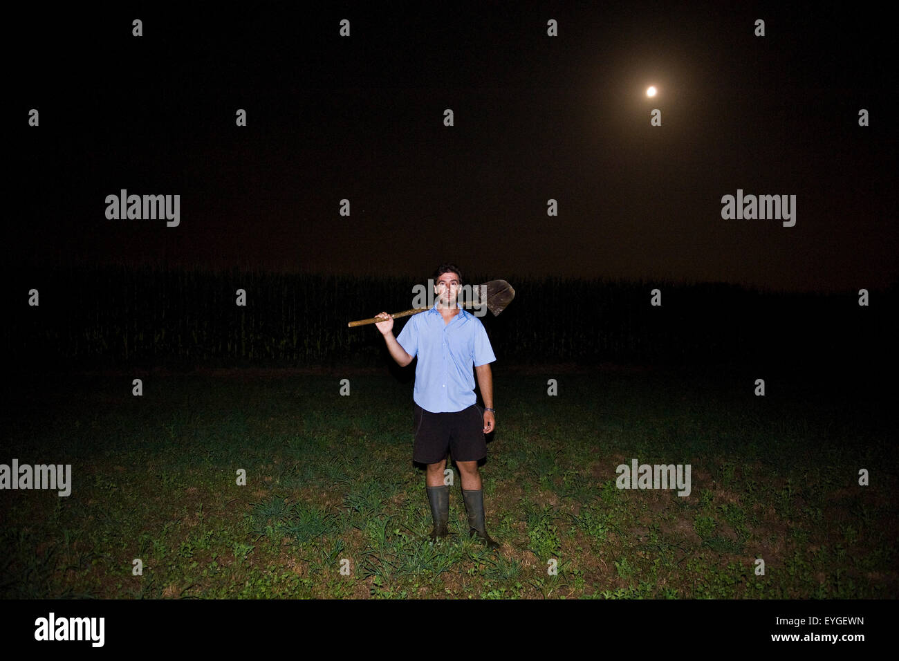 Italy, Cuggiono, Andrea Tenconi farmer Stock Photo - Alamy