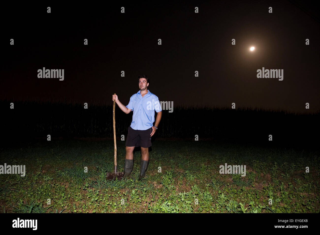 Italy, Cuggiono, Andrea Tenconi farmer Stock Photo - Alamy