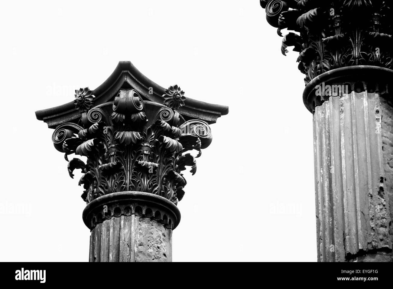 Ornate columns exterior Black and White Stock Photos & Images - Alamy