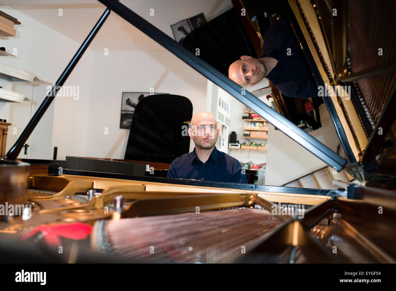 Berlin, Germany. 29th July, 2015. The Israeli born pianist Ohad Ben-Ari ...