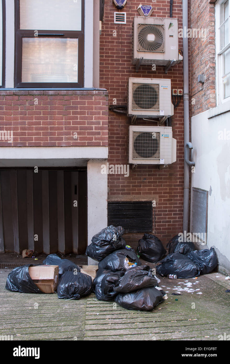 Rubbish garbage trash sacks bin bags hi-res stock photography and ...