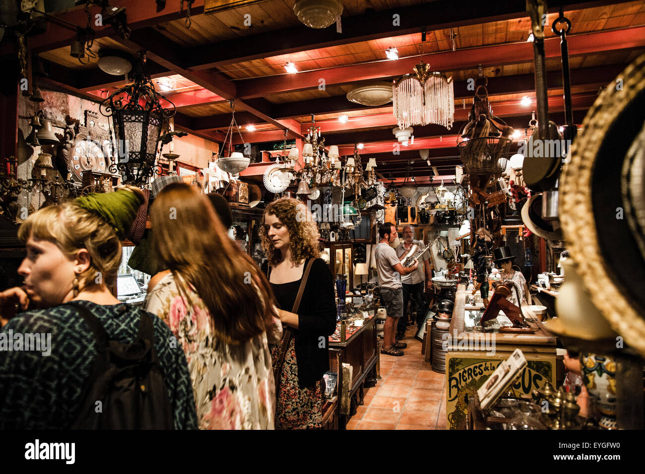 Antique store, Barcelona, Spain Stock Photo - Alamy