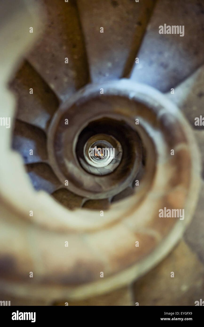 Spain, Close-up of spiral staircase; Barcelona Stock Photo - Alamy