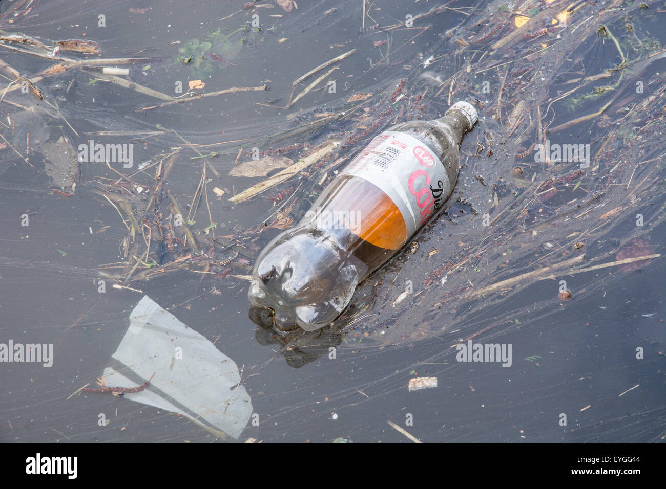 plastic bottle floating in a canal Stock Photo - Alamy plastic bottle floating in a canal Stock Photo - Alamy