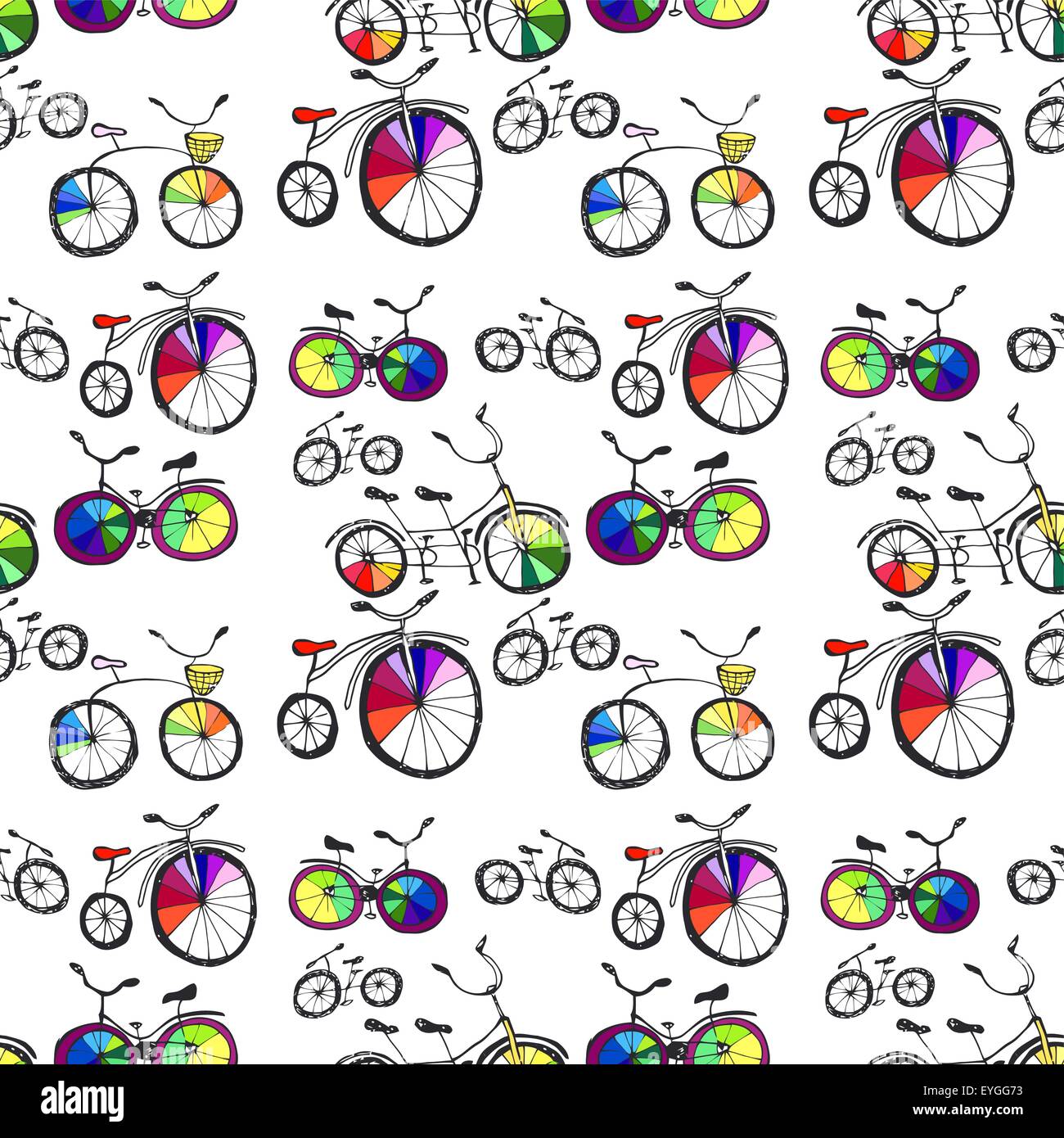 Bicycle seamless pattern Stock Vector Image & Art - Alamy