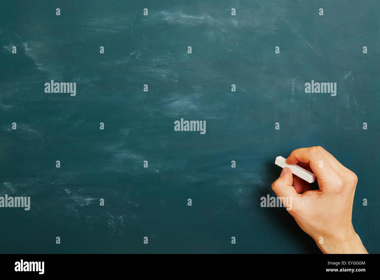 Hand writing with white chalk on a green chalkboard Stock Photo - Alamy