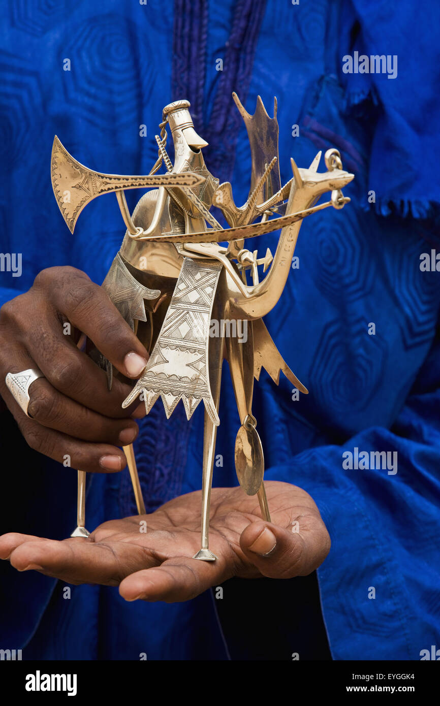 Niger, Northern Niger, Air Region, Contemporary silver craft jewelry in ...