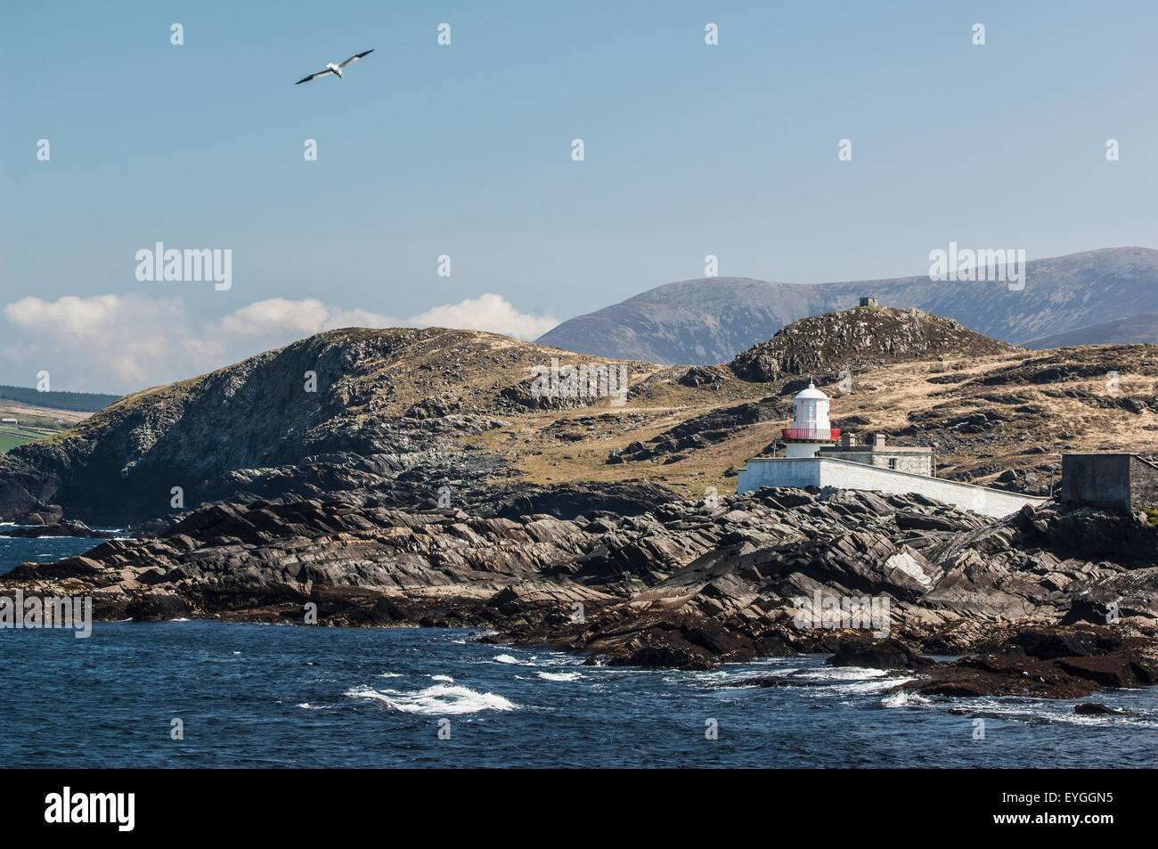 Cromwell Point Lighthouse; Valentia Island, Iveragh Peninsula, County ...