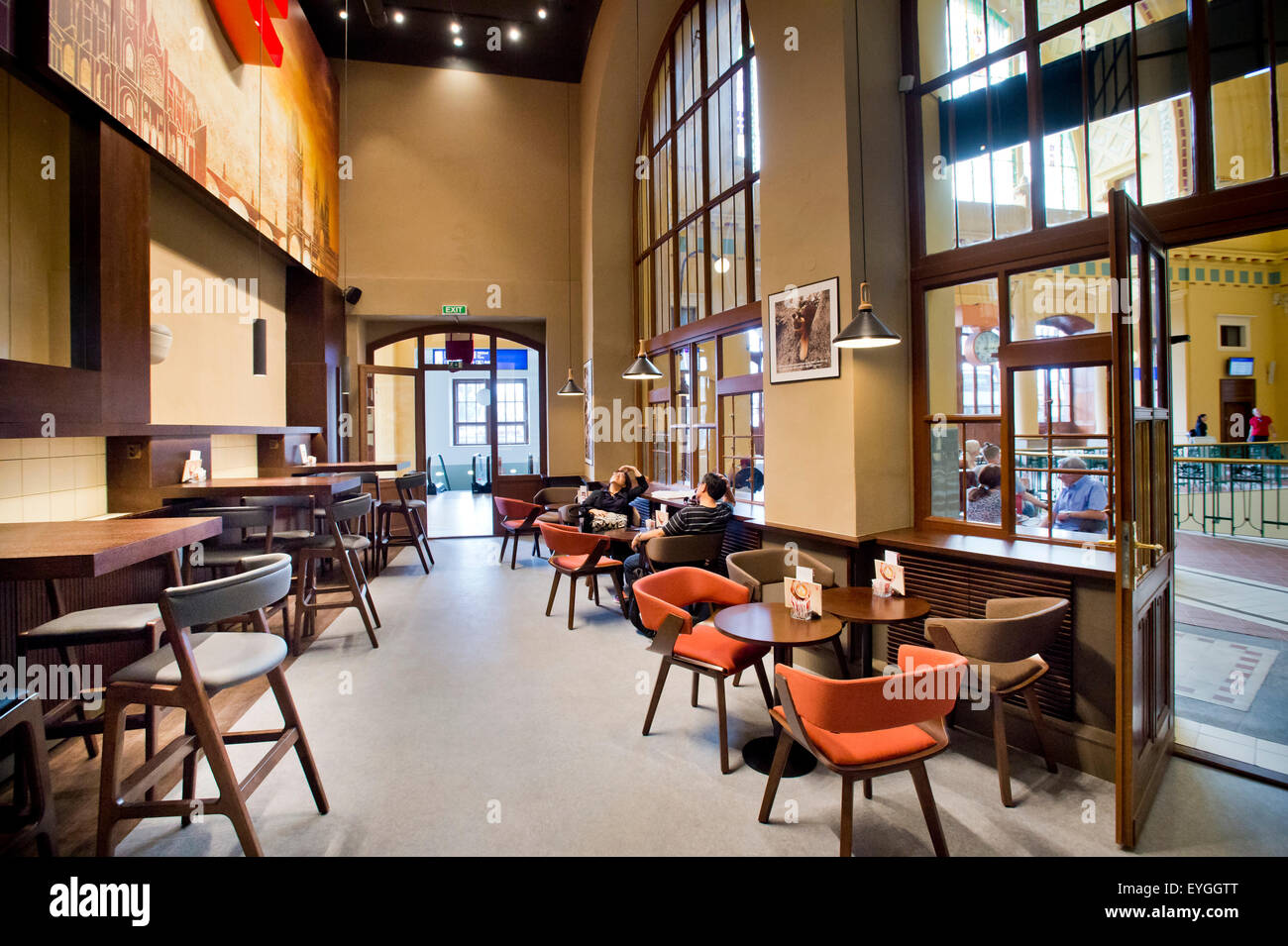 Renovated Fanta Cafe (pictured July 29) at the Prague main railway ...