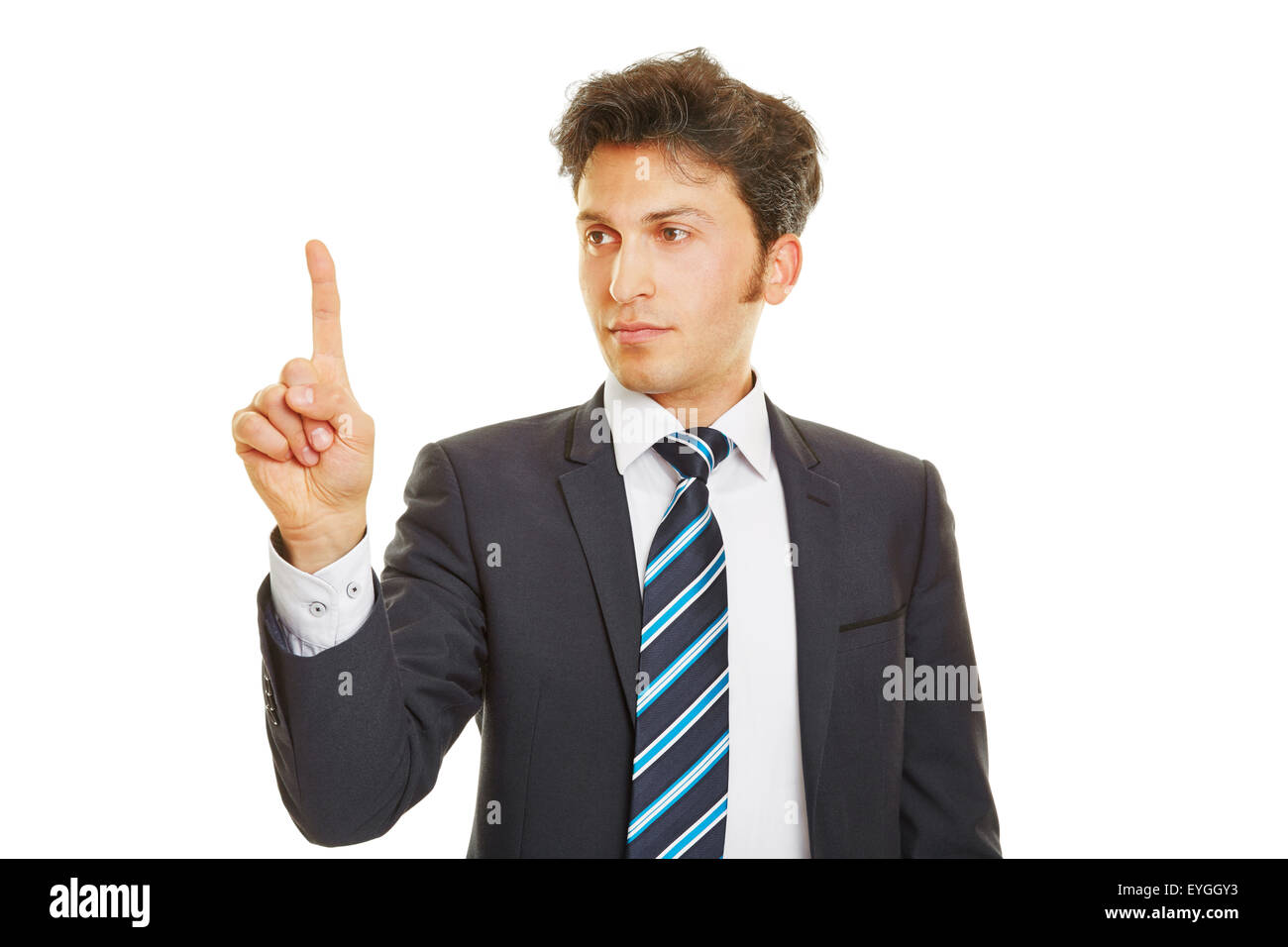 Finger touch hand business man hi-res stock photography and images - Alamy