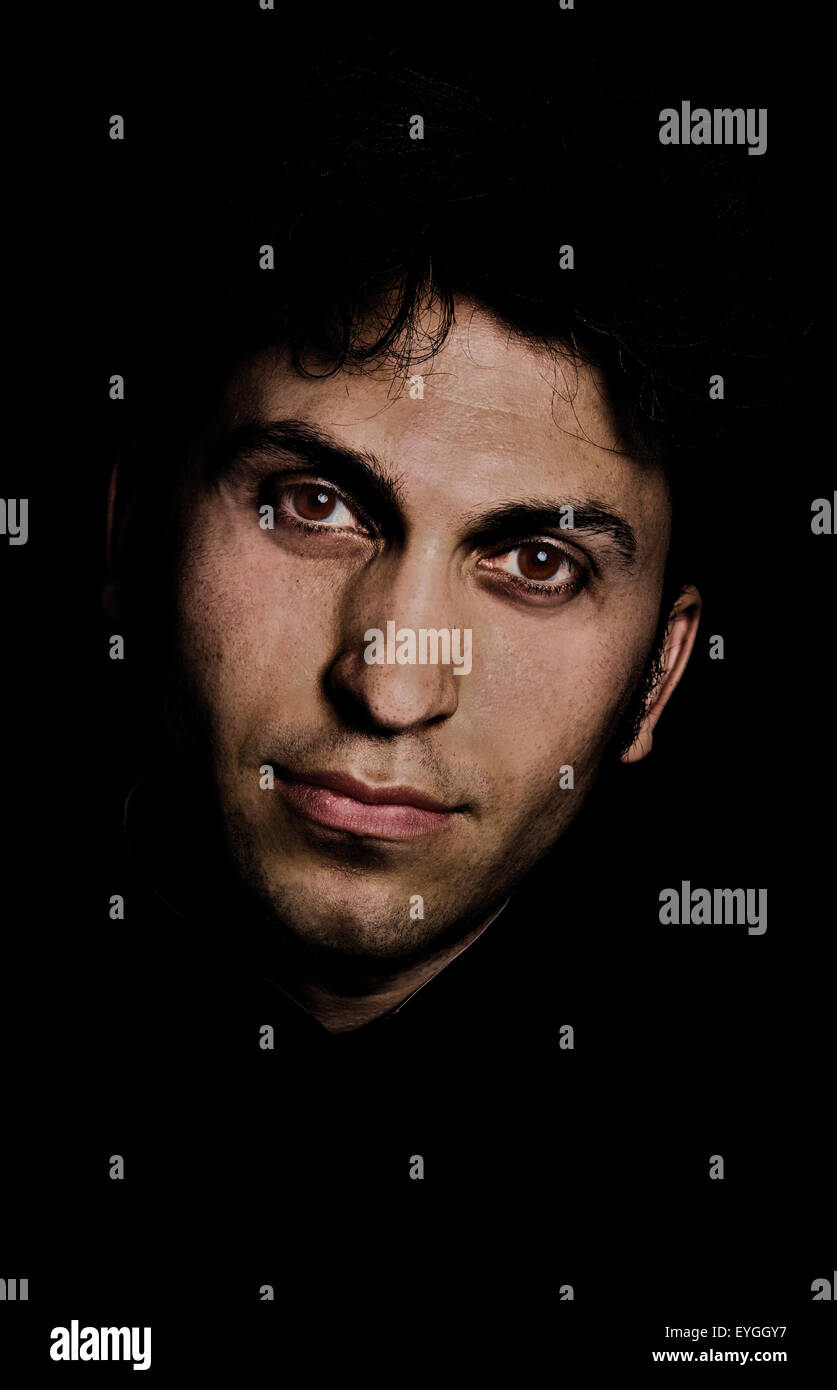 Face dark man hi-res stock photography and images - Alamy