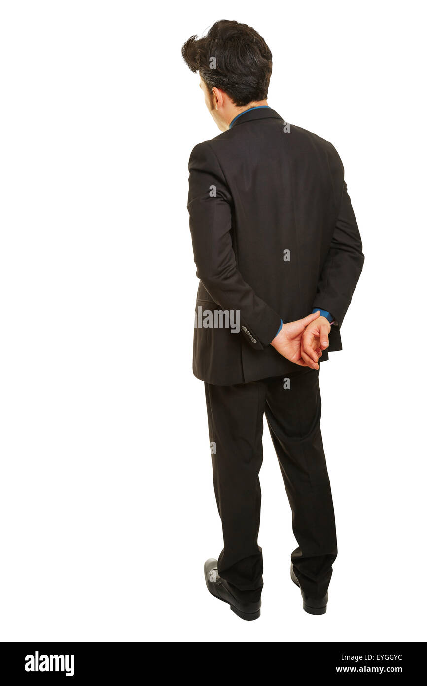 Back view man hands behind his hi-res stock photography and images - Alamy