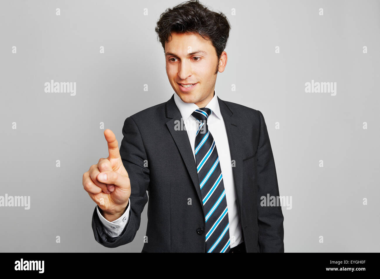 Finger pushing screen hi-res stock photography and images - Alamy