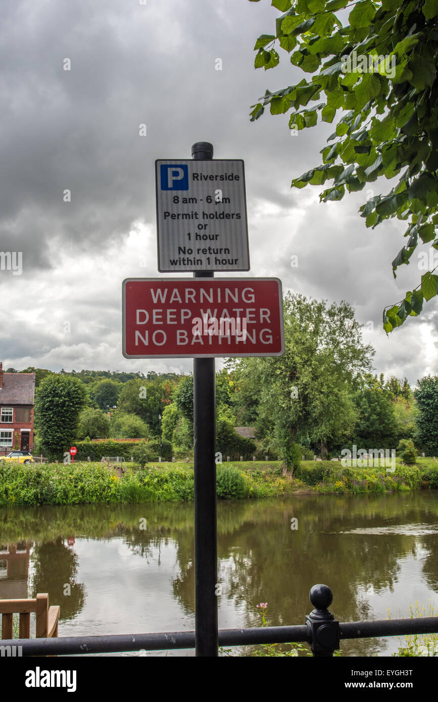 Warning deep river hi-res stock photography and images - Alamy