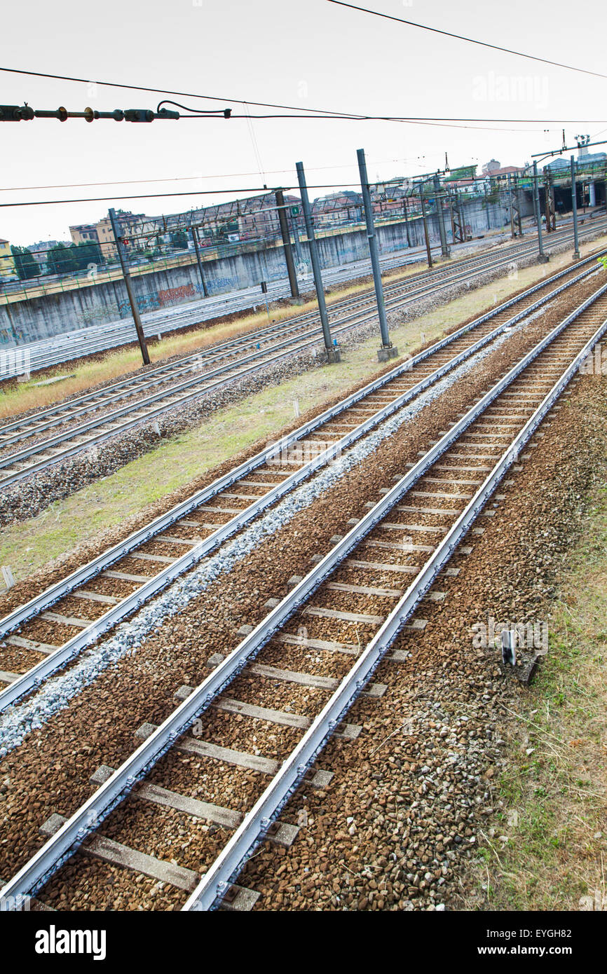 Overhead rail power lines hi-res stock photography and images - Alamy