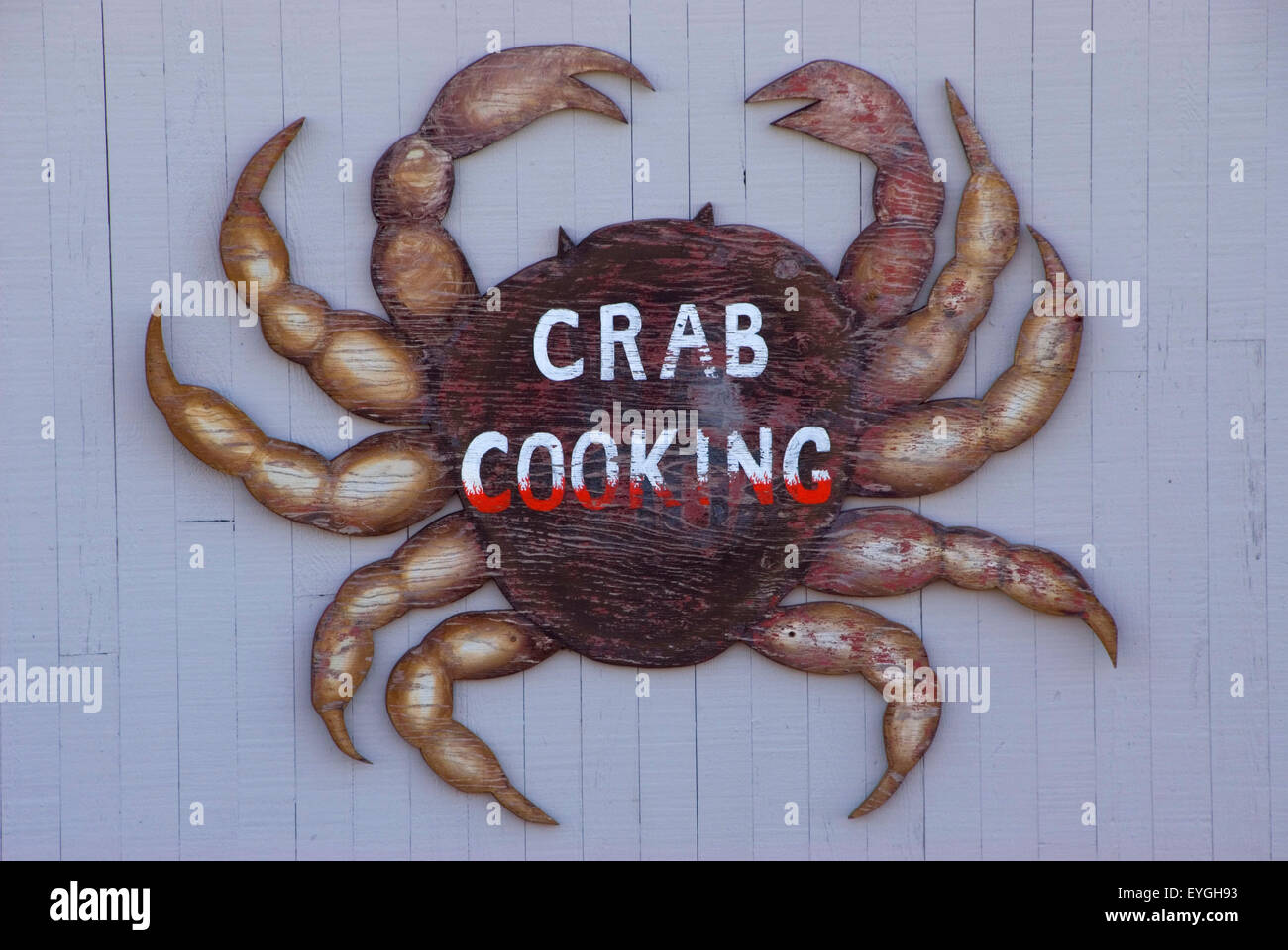 Crab sign, Garibaldi, Oregon Stock Photo - Alamy