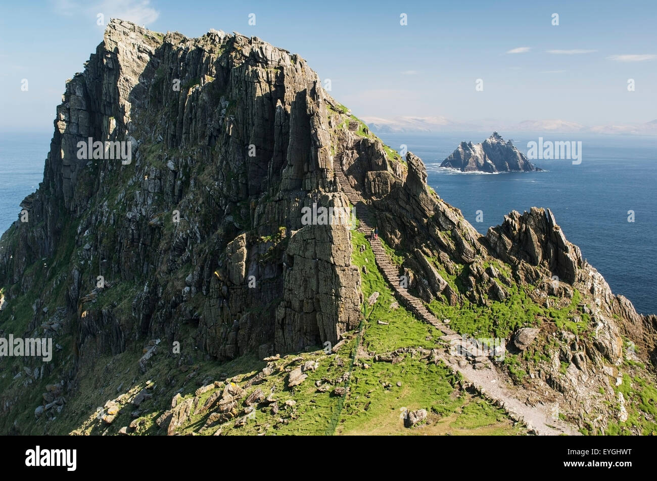 View of Little Skellig from Skellig Michael; Skellig Islands, County ...