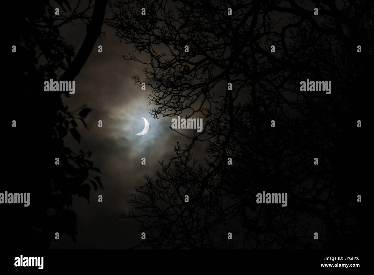Partial Lunar Eclipse Stock Photo - Alamy